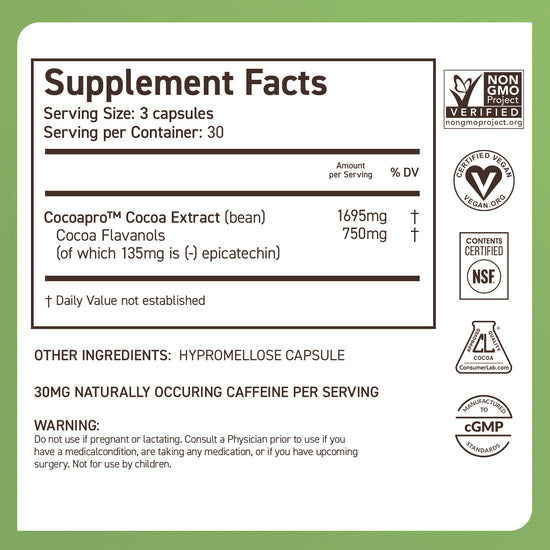 CocoaVia™ Memory+ Supplement Cocoa Flavanol Capsule